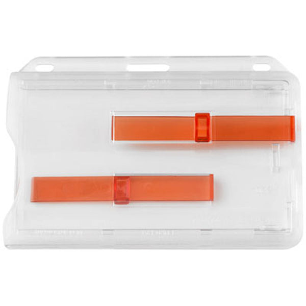 Rigid Card Holder and Dispenser with Extractor Slides, Credit Card Siz