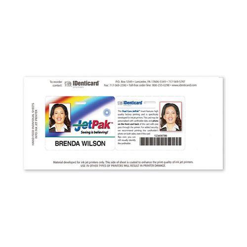 JetPak™ ID Credential Paper, Dual-Core, CR80 Credit Card Size Sheet, N